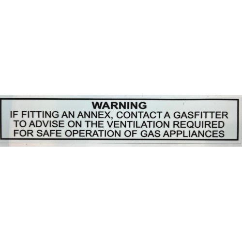 Annex fitting warning sticker