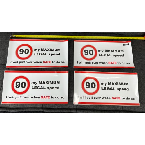 90 km/h Sticker Extra Large